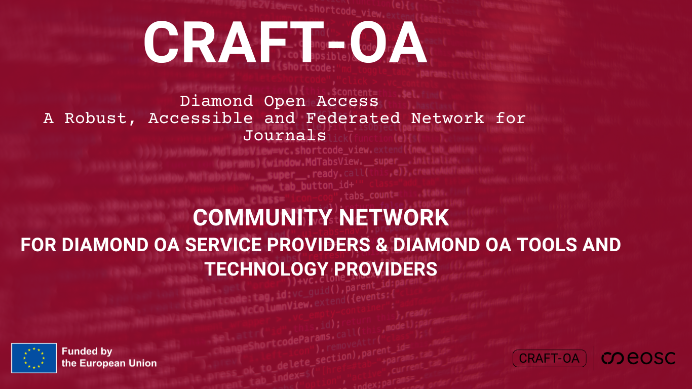 Community Network for Diamond OA Service Providers and Diamond OA Tools ...