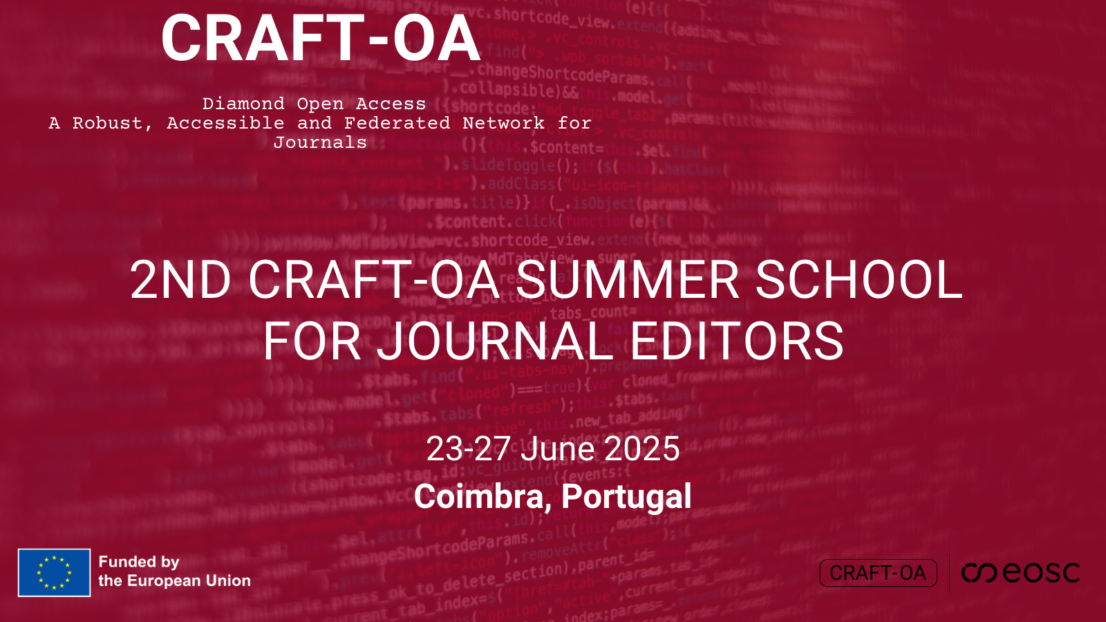 2nd CRAFT-OA Summer School for Journal Editors – CRAFT-OA